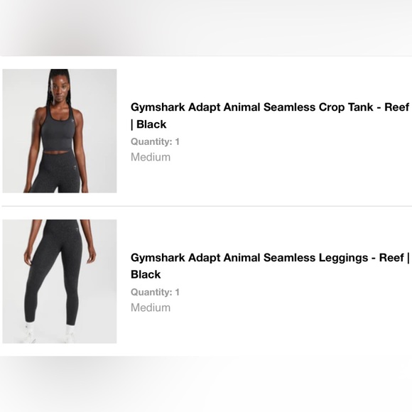 Gymshark | Other | Gymshark Set Black Reef Print | Poshmark